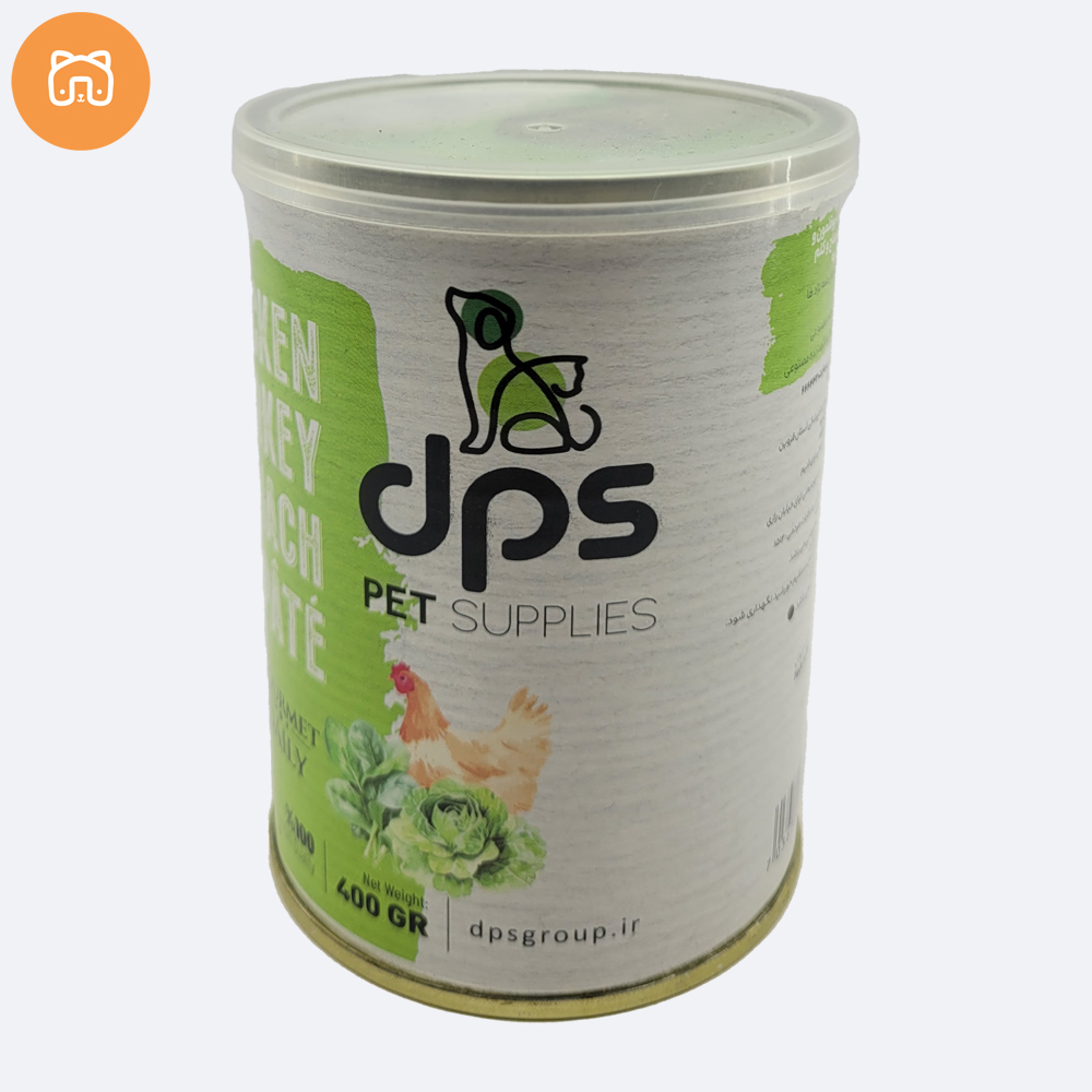 کنسرو پته گوشت بوقلمون و مرغ و اسفناج و کلم مخصوص بچه گربه برند dps وزن ...